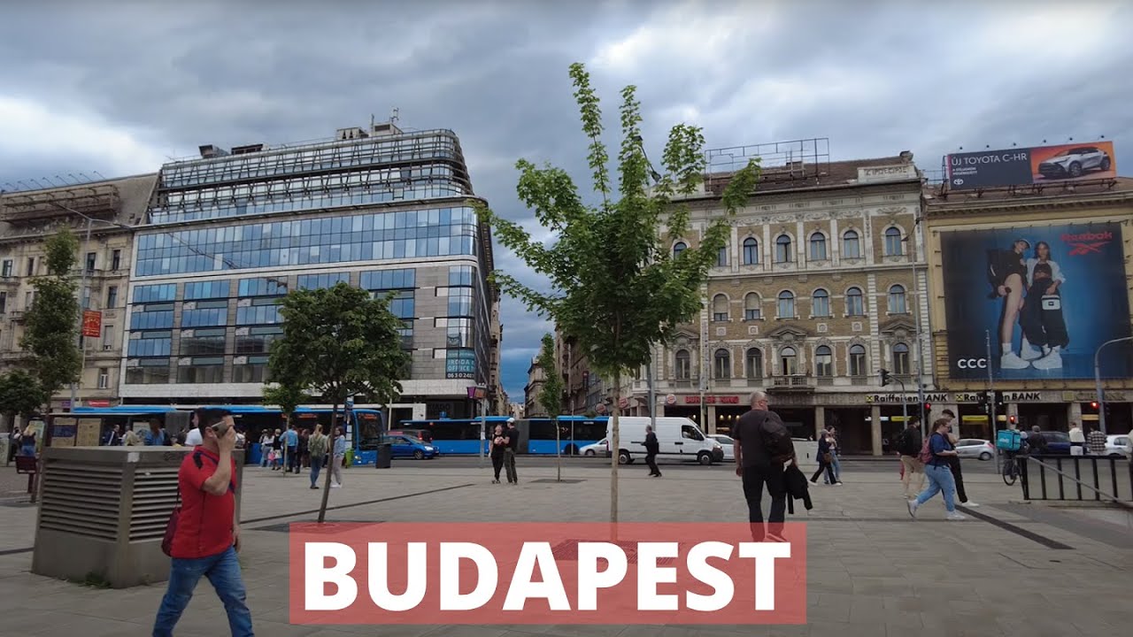Blaha Lujza square | Erzsébet boulvard | Király street - Budapest [4k ...