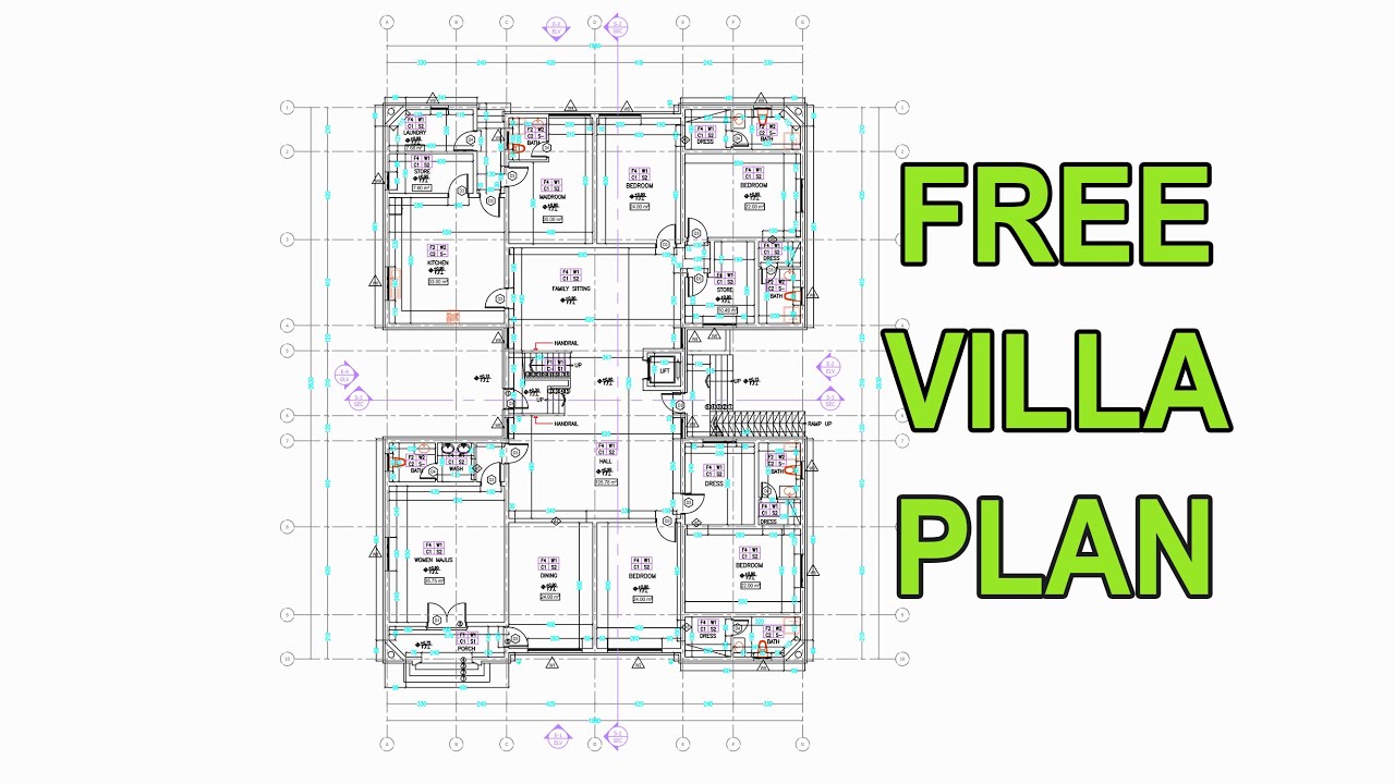 Full Architectural Drawing of Villa - YouTube