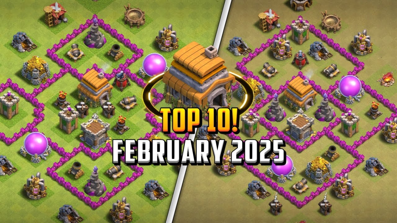 TOP 10! Town Hall 6 (TH6) Base Layout + Copy Link 2025 | Clash of Clans ...