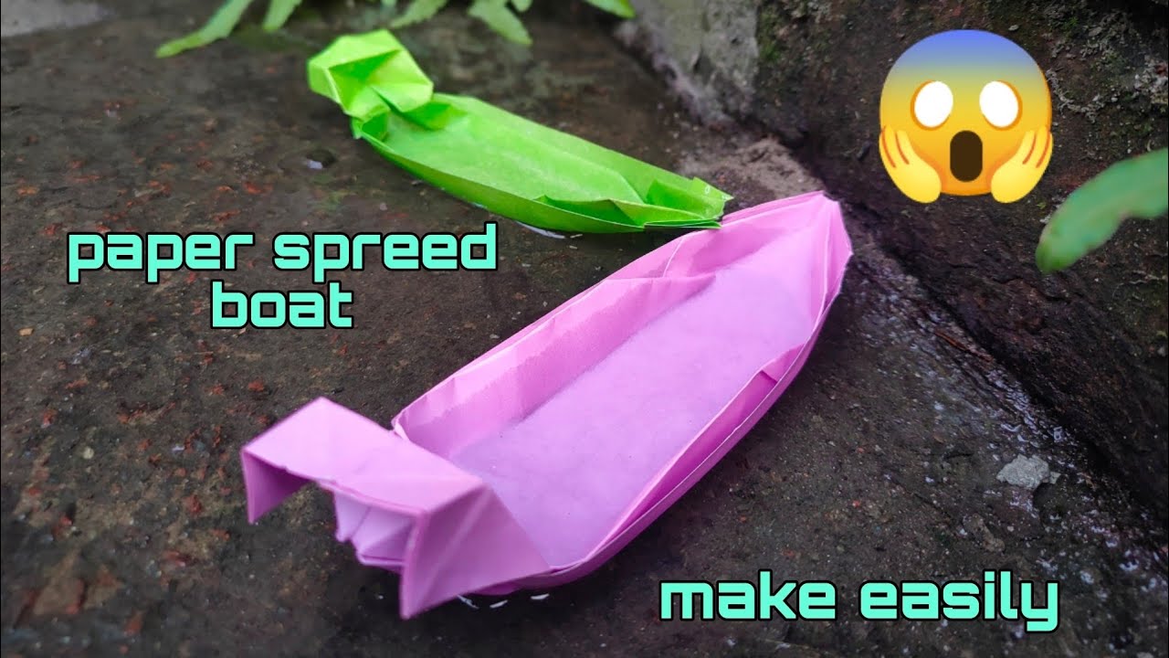 How to make paper spreed boat.. Funny hobby - YouTube