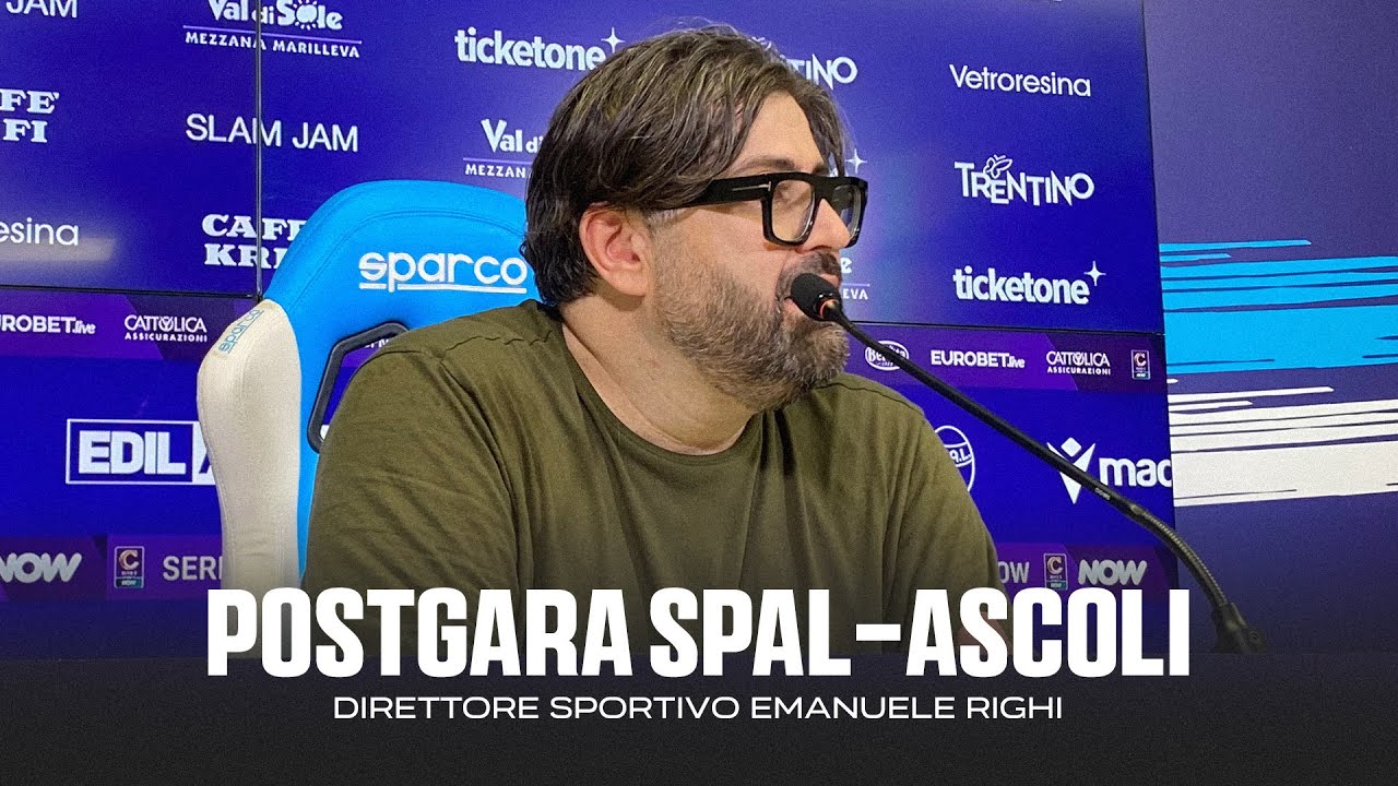 DS Emanuele Righi | Postgara SPAL-Ascoli | Ascoli Calcio - YouTube