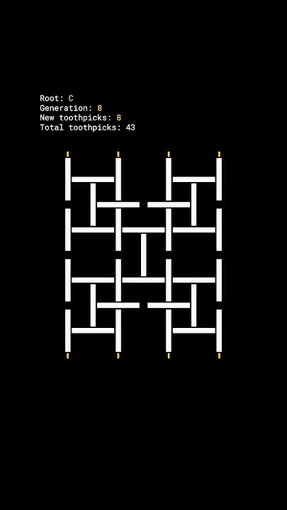 Toothpick Sequence with Circle of Fifths Harmony #math #fractal # ...