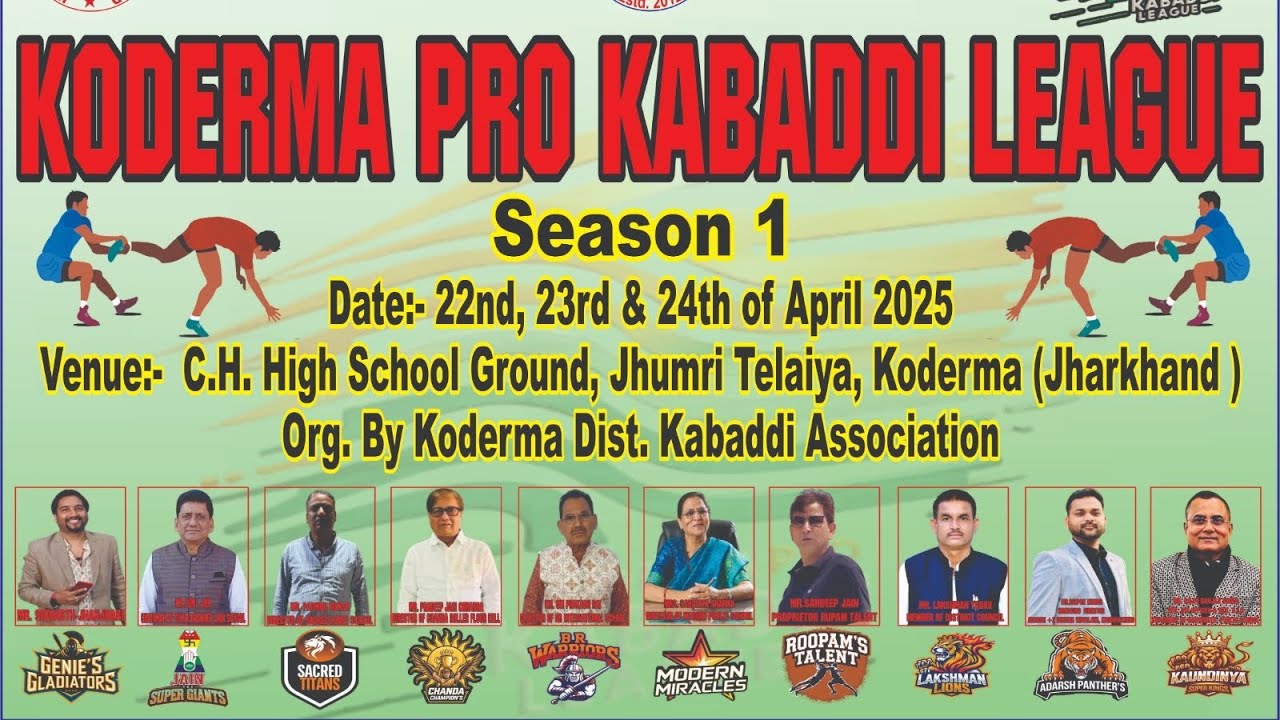 Get ready to Rumble! Here's the official theme song of Koderma PRO Kabaddi League Season I #kpkl ...