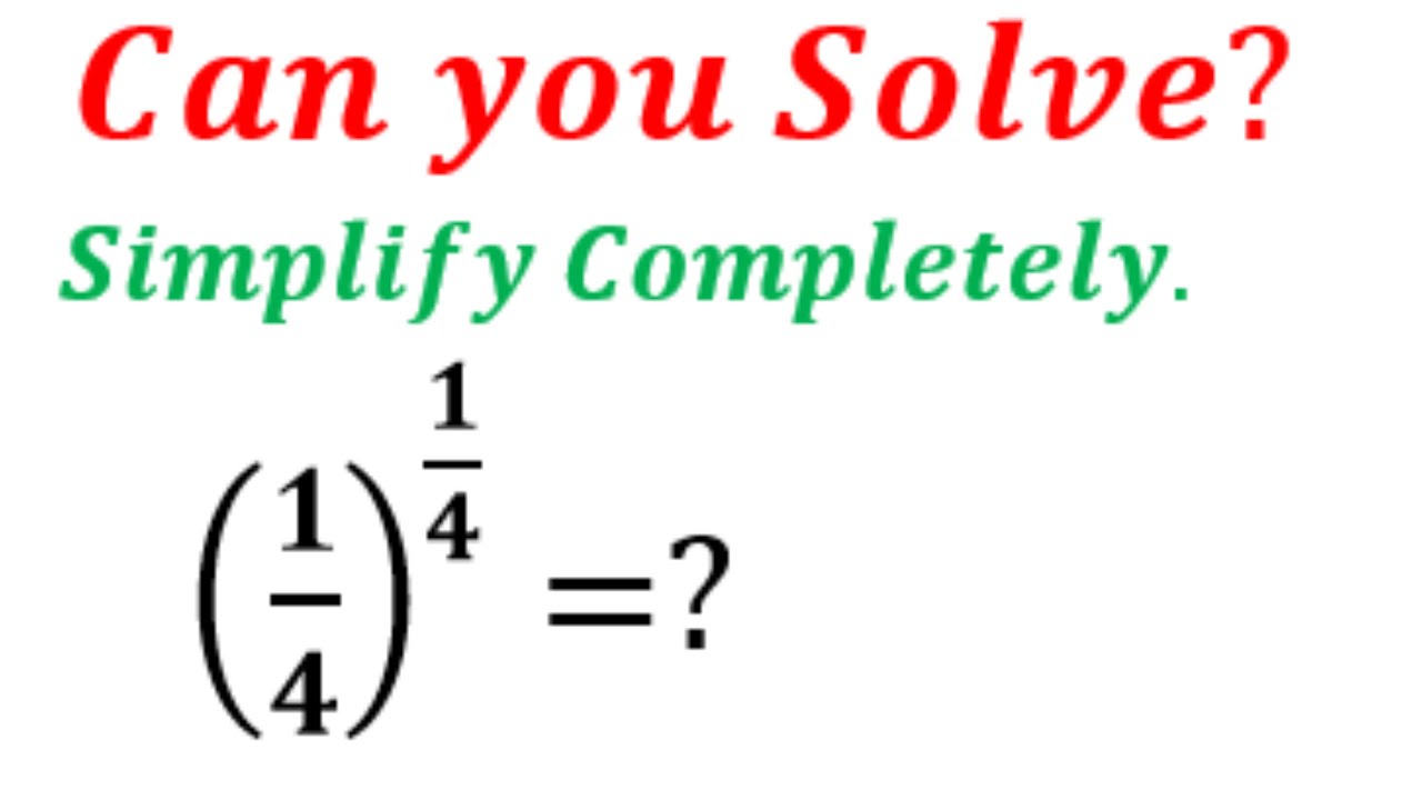 Fractional Exponential Simplification: How to Simplify Completely - YouTube