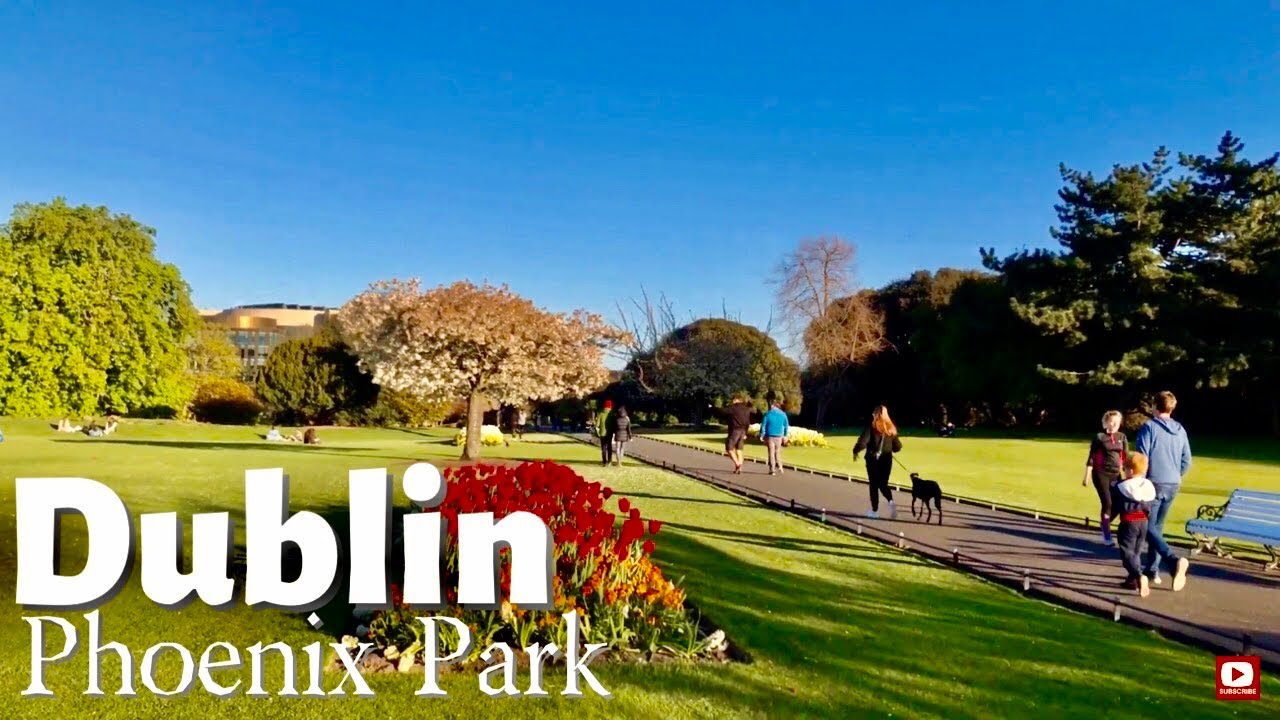 Phoenix Park Dublin, Ireland| 4K walking tour| Relaxing sounds of ...