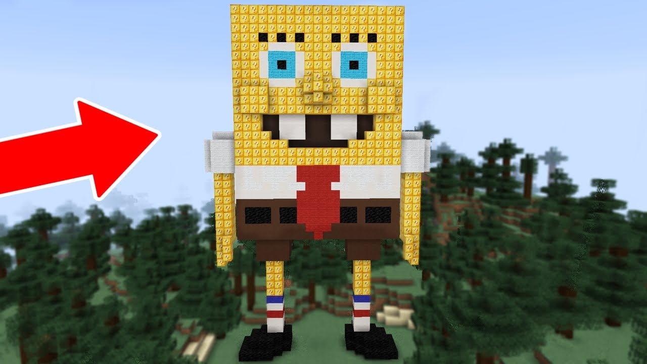 SOBREVIVA AO DESAFIO DO BOB ESPONJA DE LUCKY BLOCK NO MINECRAFT!! - YouTube