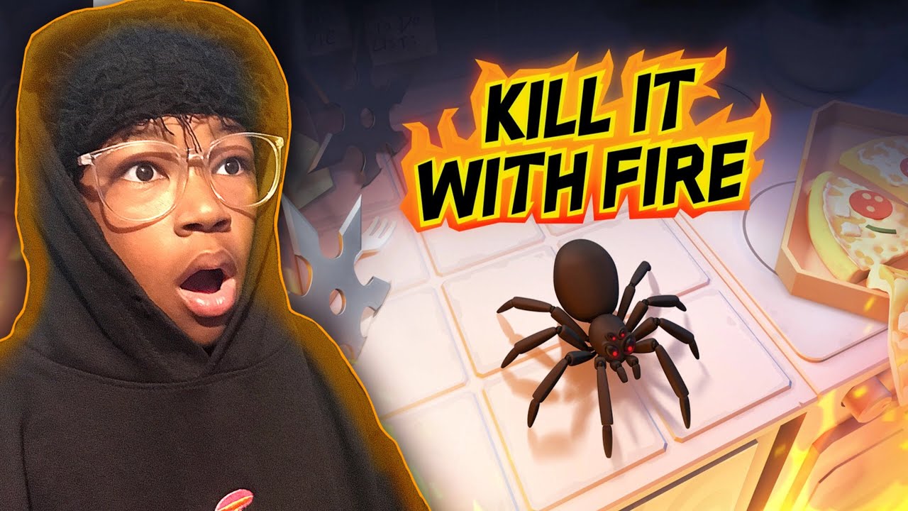 The most scariest spider game !!![kill it with fire] - YouTube