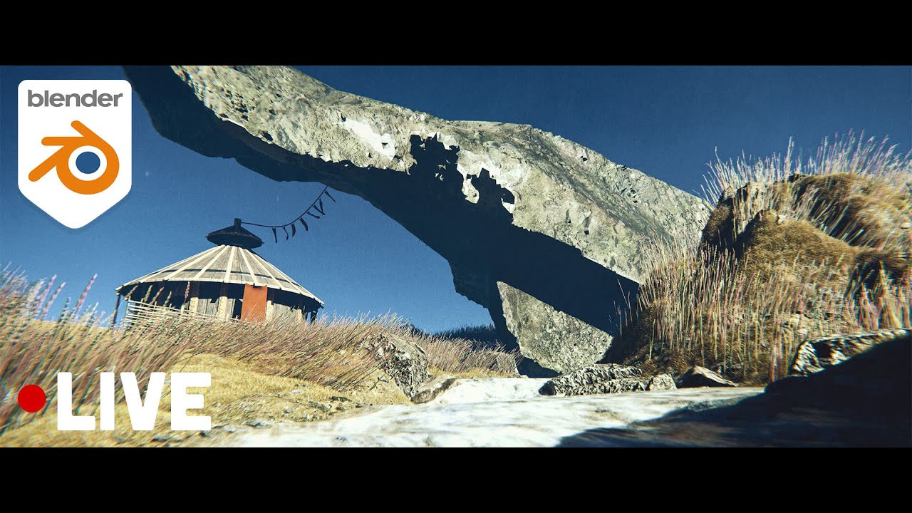 Grasslands Farm by Ancient Ruins in Blender - YouTube