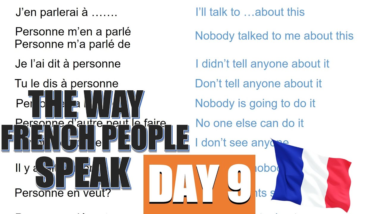 DAY 9 – 50 DAYS OF INTERMEDIATE LEVEL FRENCH - How To Learn French Fast ...
