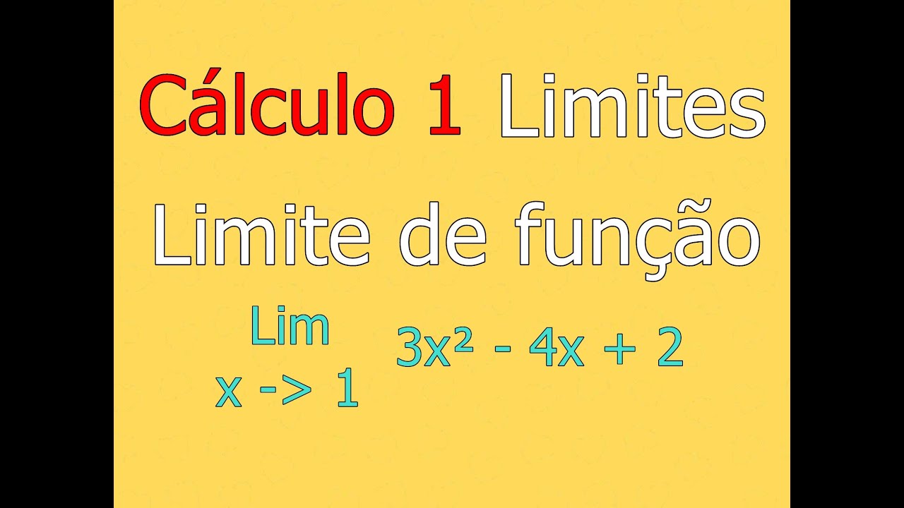 CÁLCULO I INTRODUÇÃO AO LIMITE DE FUNÇÃO E EXERCÍCIOS - YouTube