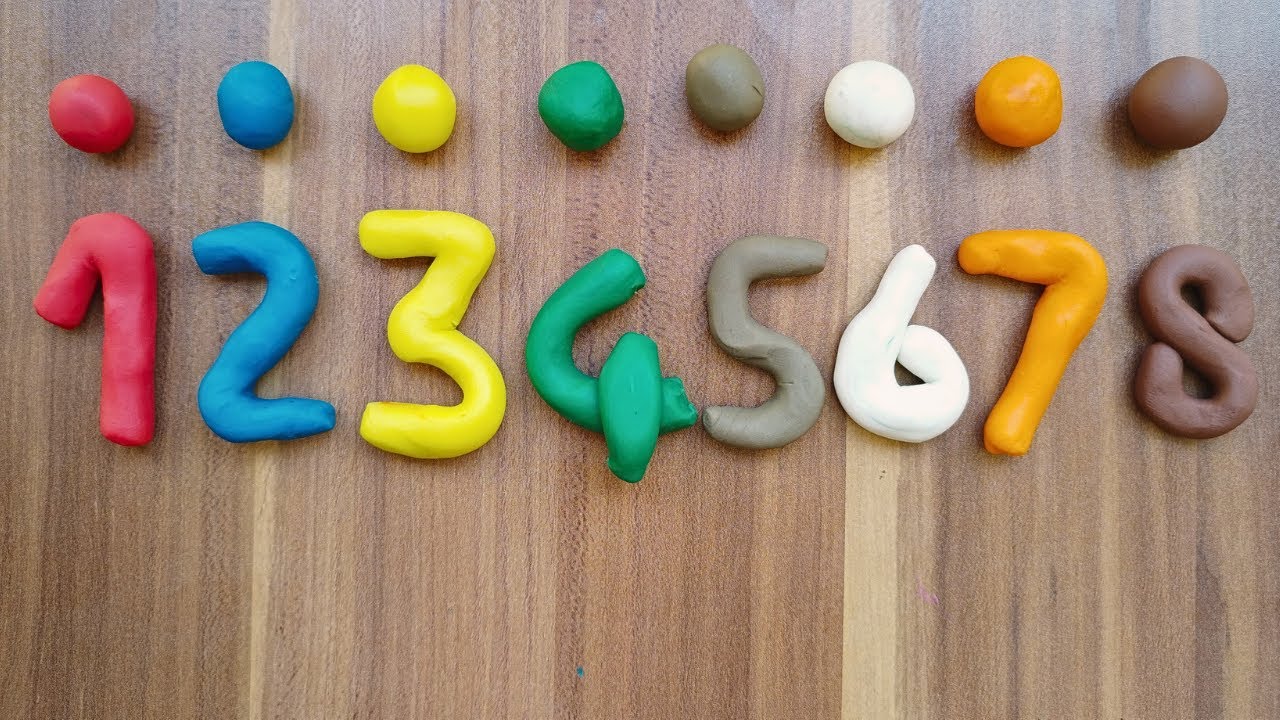 numbers 1 to 8 |English letters with play dough - YouTube
