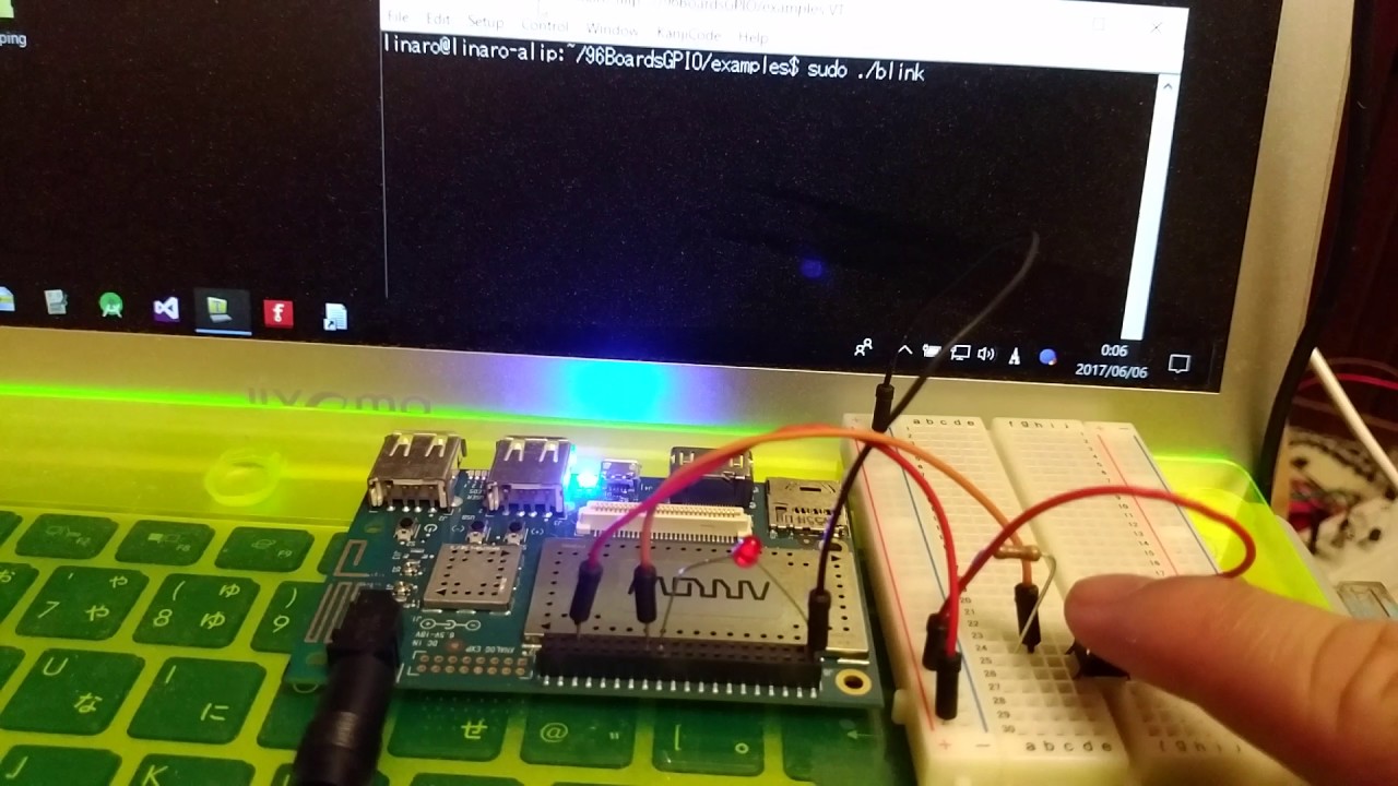 DragonBoard 410c（Debian）でGPIO - YouTube