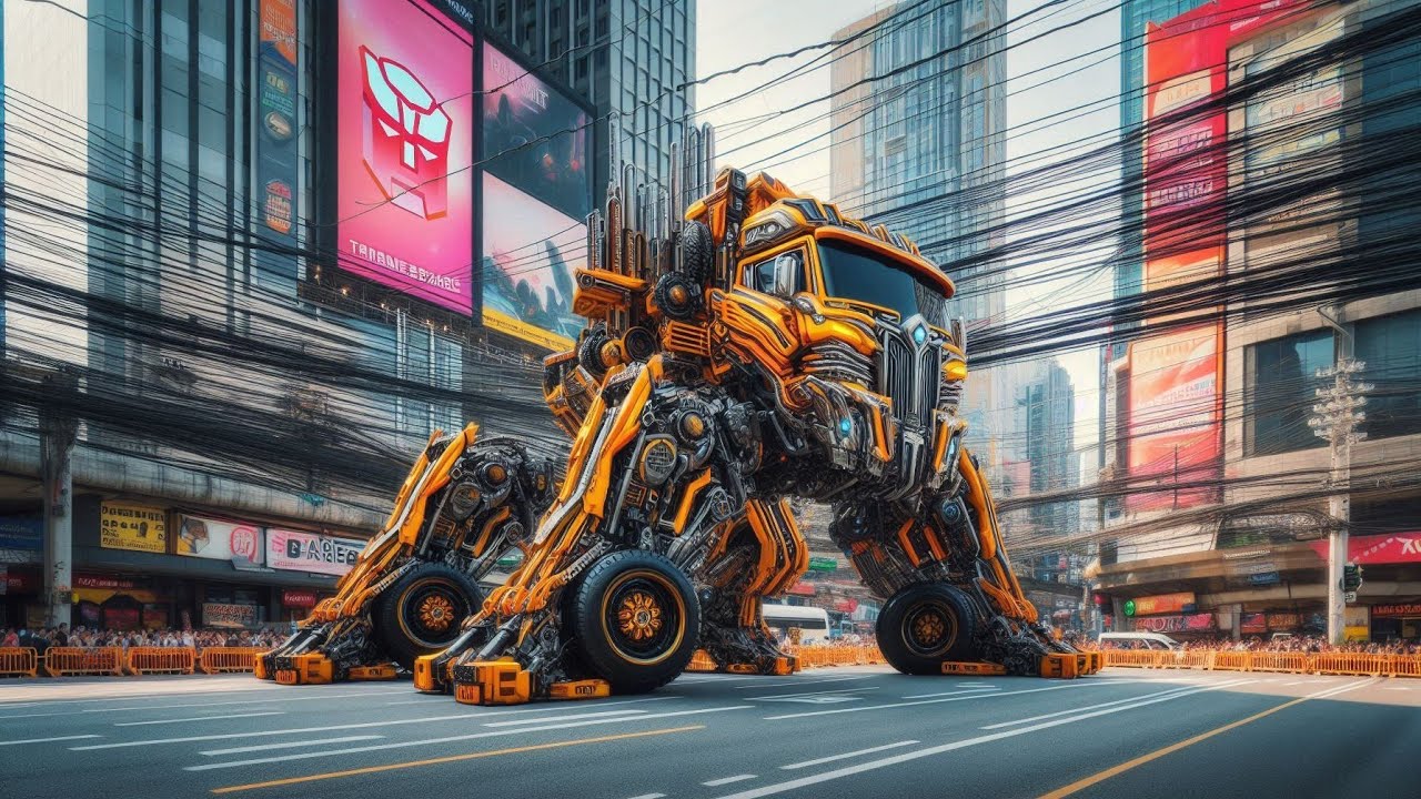 Truk Kontener Berubah Jadi Robot Transformers Vs Kereta Api Robot ...