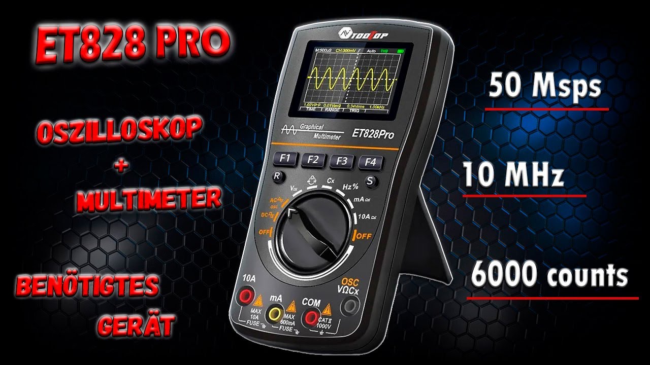 Neu von Tooltop! Handliches und präzises Oszilloskop + Multimeter ET828 ...