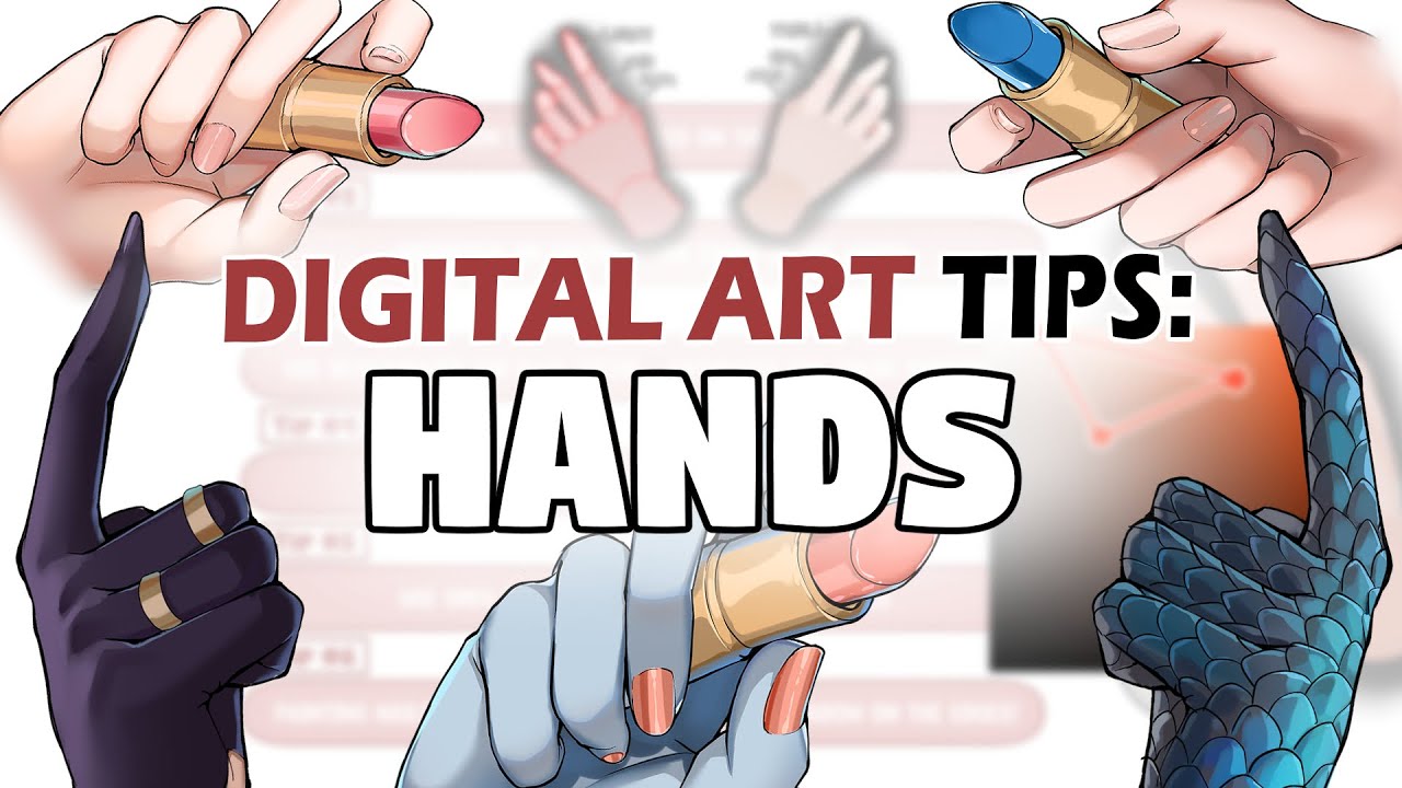 Digital Art Tips: Painting Anime Styled Hands! - Hand Painting Tutorial ...