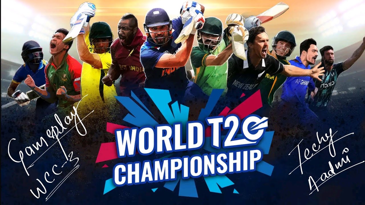 T-20 world cricket championship (WCC 3) gameplay, 2 over match India v ...