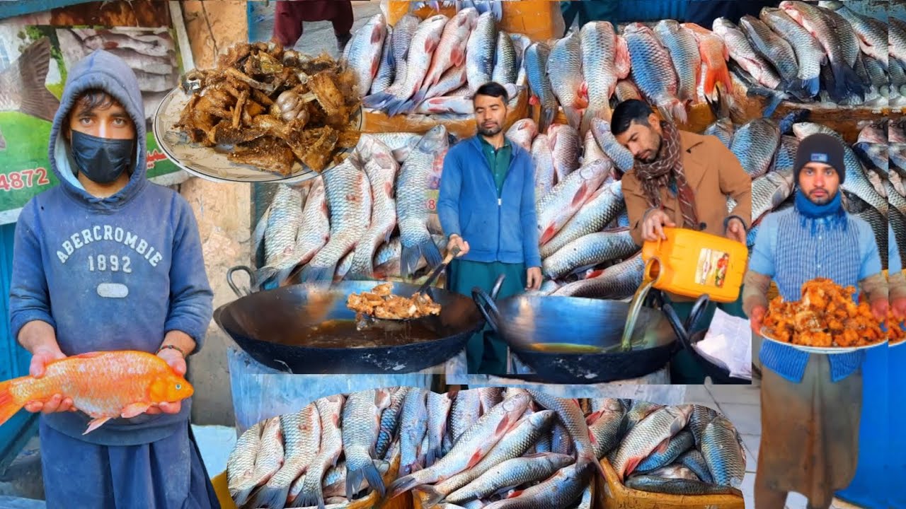 Nangrahar Fish Fry Hotel | Fish Fry Recipe in Afghanistan | Biggest ...