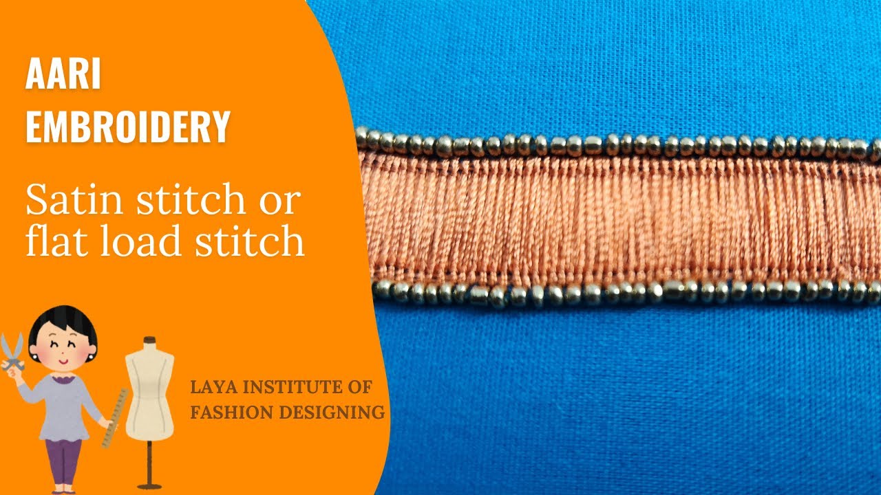 satin stitch in aari work | filling stitch - YouTube