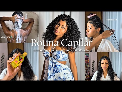 ROTINA CAPILAR🎀✨ | cronograma capilar| produtos| finalização 💞