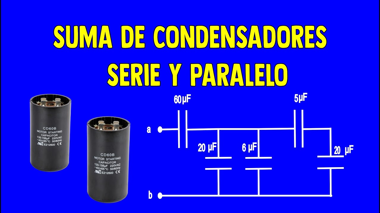 suma de condensadores en serie y paralelo - YouTube