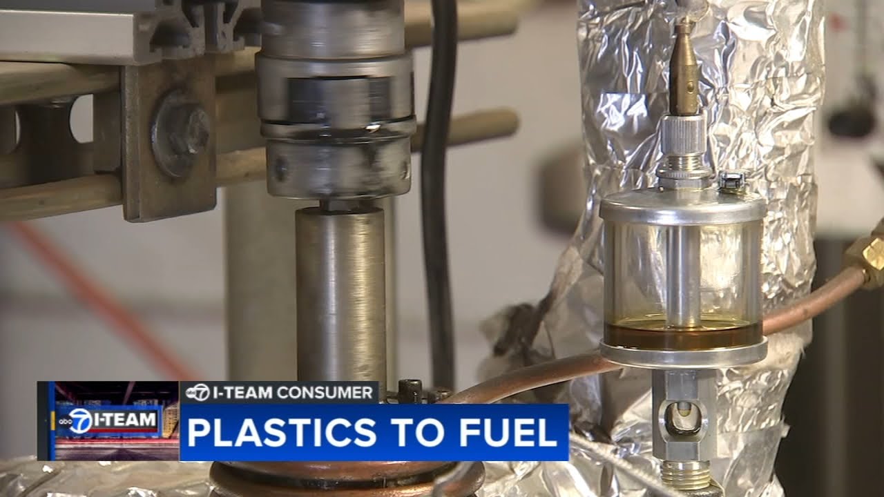 Recycling company's prototype could turn plastics into fuel - YouTube