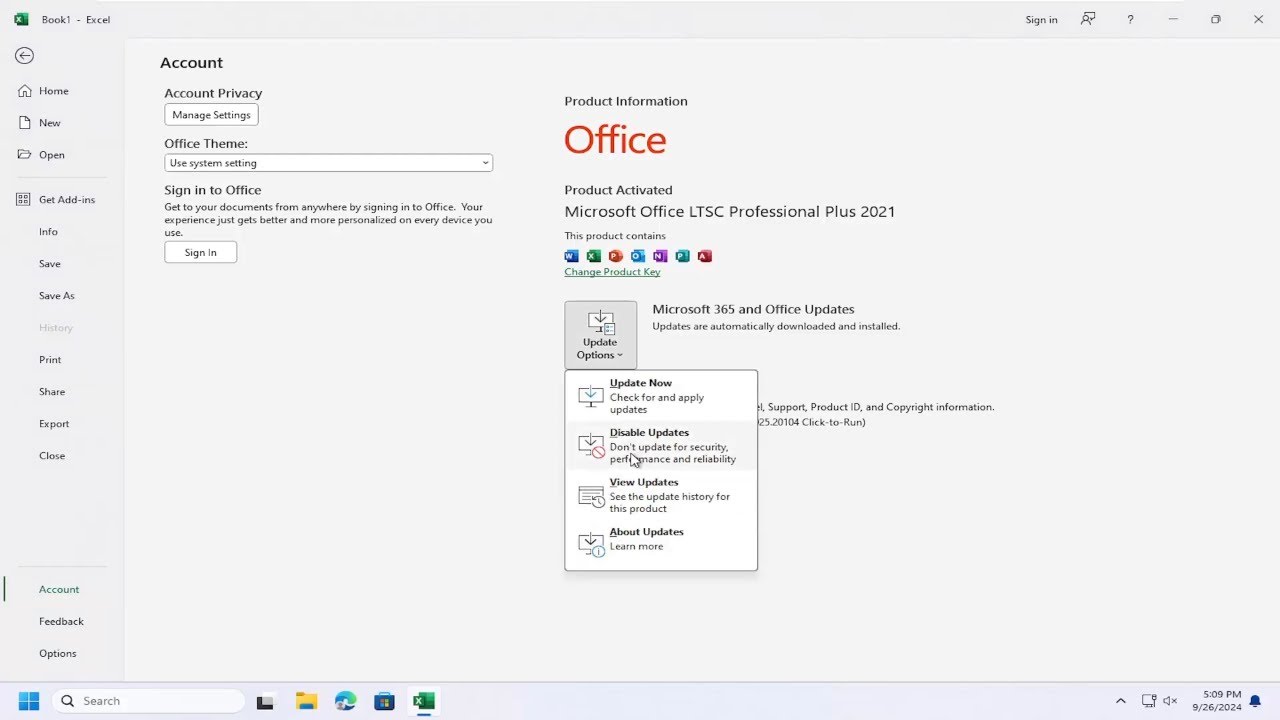 Disable Microsoft 365 Excel Updating [Guide] - YouTube