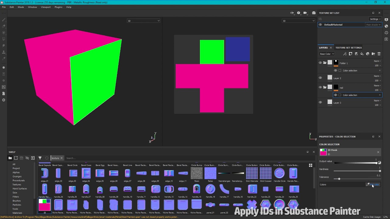 How to create IDs and Applying ID Masking in Substance Painter - YouTube