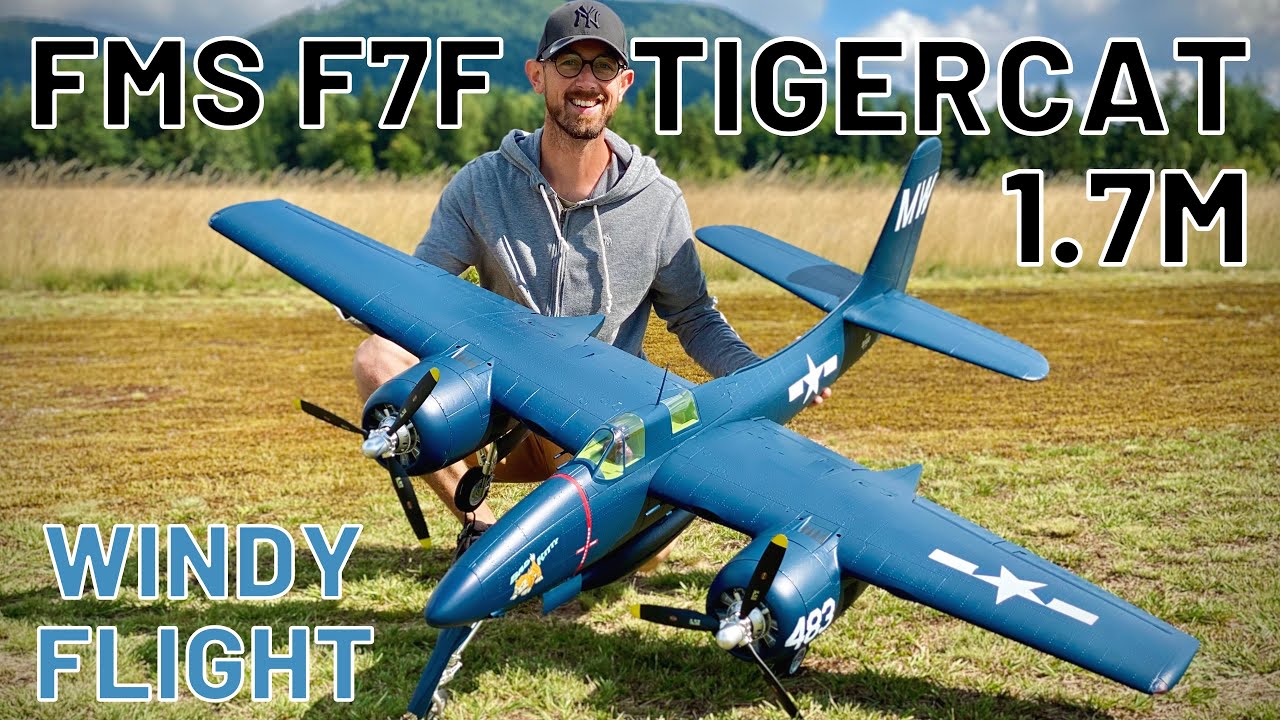 FMS F7F Tigercat 1700mm - DISPLAY WINDY FLIGHT (ENG/FRA) 4K - YouTube