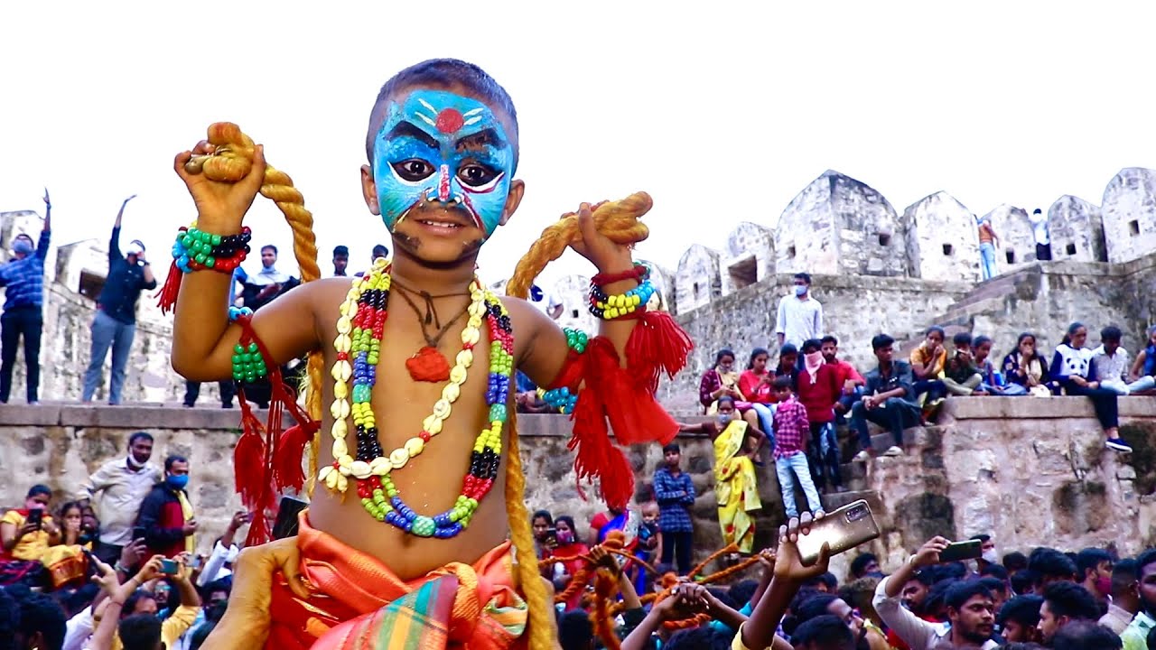 Pothuraju entry at Golconda Bonalu - Pothuraju entry - Pothuraju Dance ...