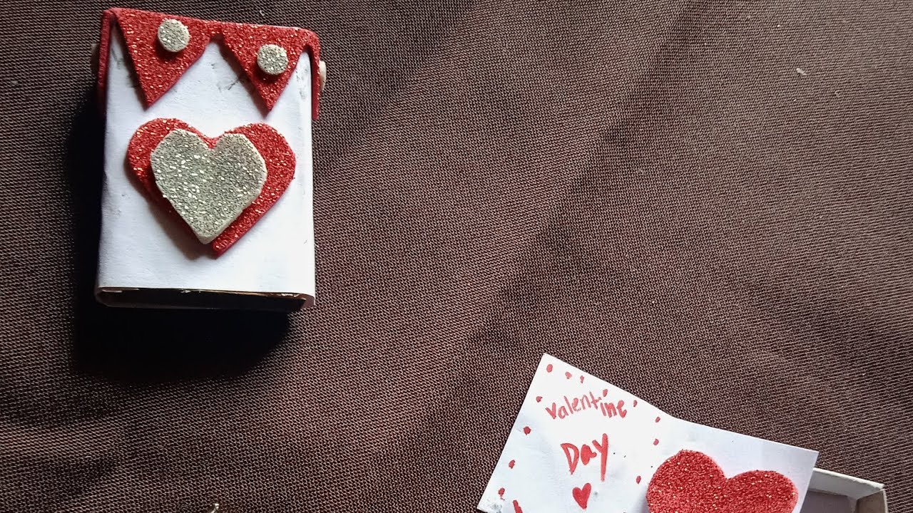 valentine day craft||matchstick box craft||valentine day craft from ...