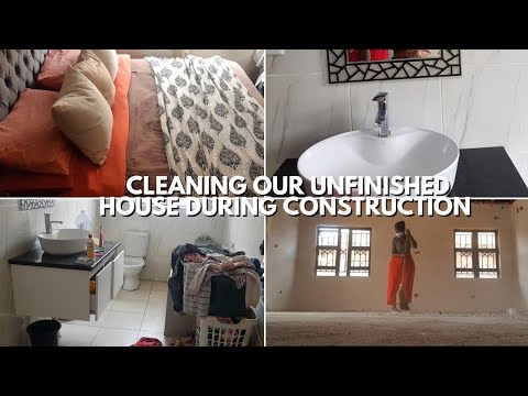 Clean with me 2022|cleaning our unfinished home during construction ...