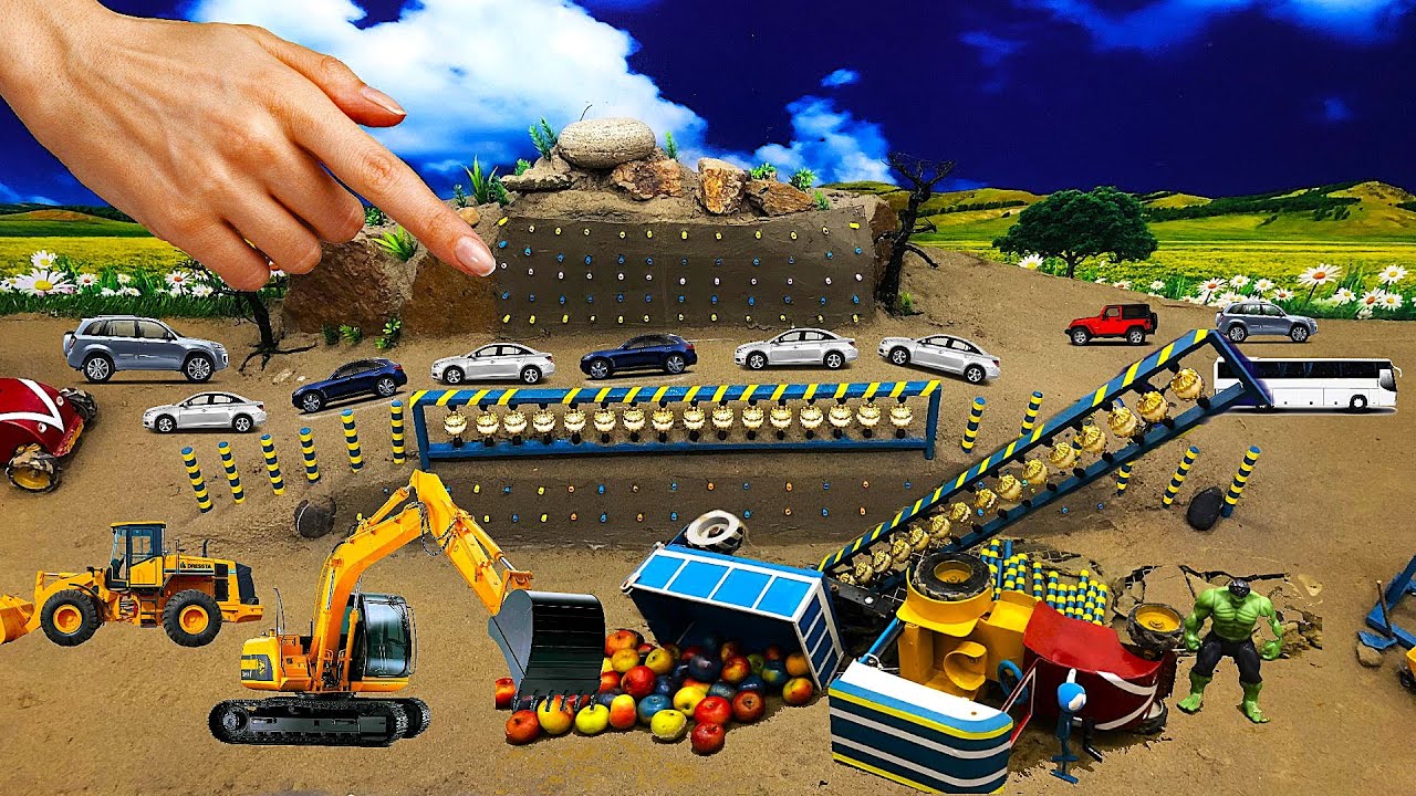 diy tractor making mini concrete road barrier for truck safety science ...