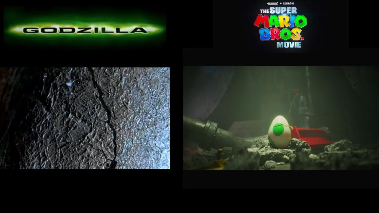 Super Mario Movie/Godzilla 1998 Post Credit Scene Side By Side - YouTube