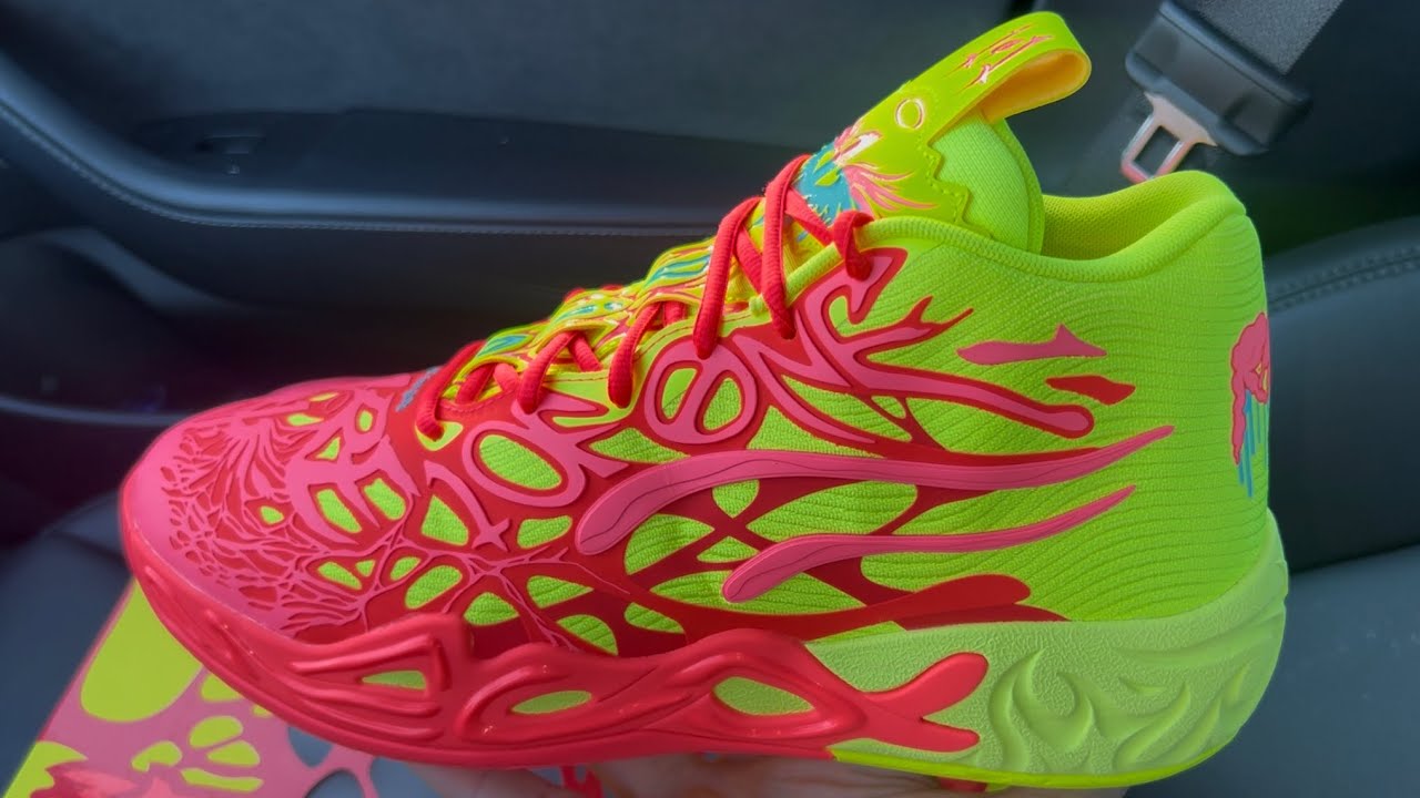 Puma MB.04 Love Pink Yellow LaMelo Ball Basketball Shoes - YouTube