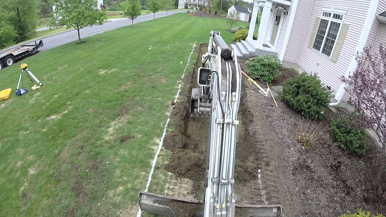 Bobcat 430 Mini Excavator Excavating Walkway - YouTube