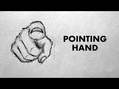 How to Draw/Sketch POINTING HAND संकेत करता हुआ हाथ - YouTube