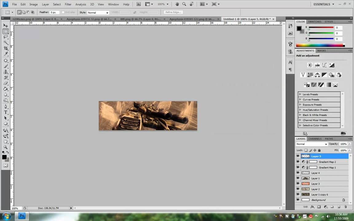 Photoshop CS4: Forum Signature Tutorial - YouTube