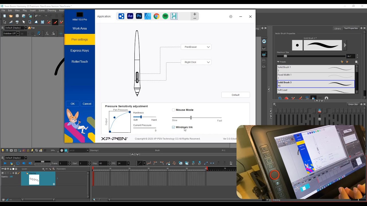 How to solve pen pressure issue in Toon Boom Harmony - YouTube