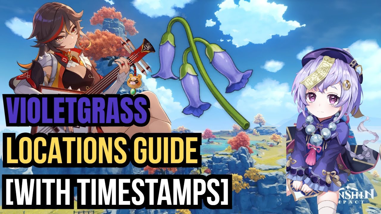 Violetgrass Locations Guide [With Timestamps] | Genshin Impact Farming ...