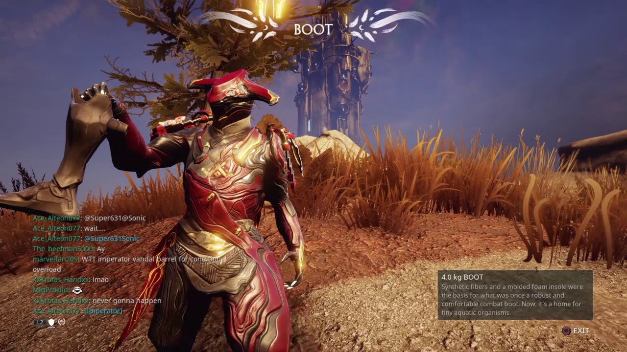 Caught a boot while fishing in Warframe - YouTube