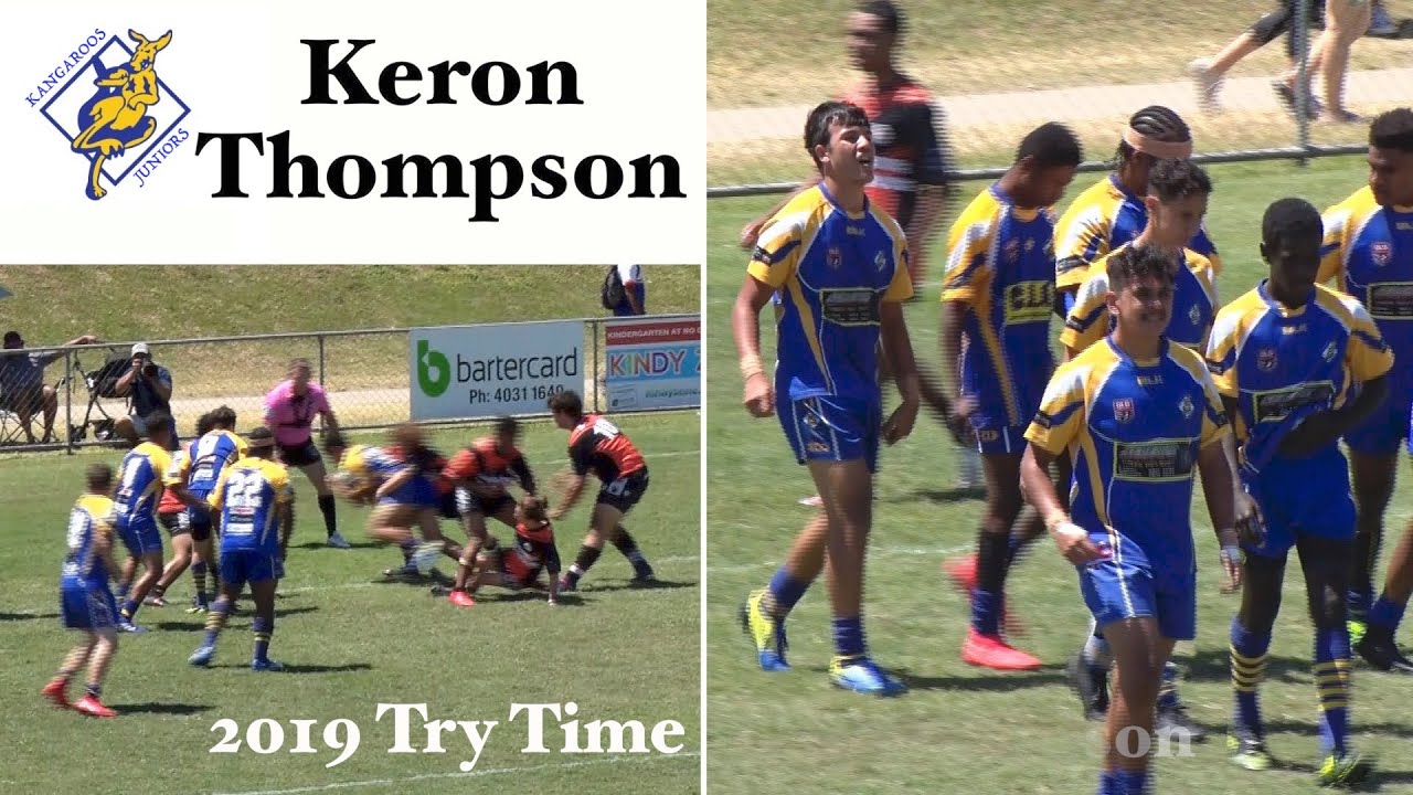 2019 Keron Thompson Try ~ CDJRL U15 Grand Final ~ Kangaroos v Central ...