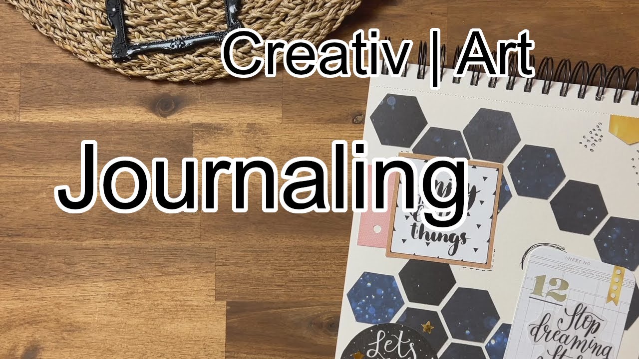 Eine Creativ, Art Journaling Seite mit den Restpapieren aus dem Action ...