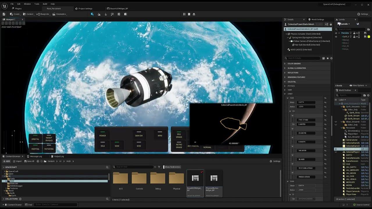 Spacecraft Debuggame Unreal Editor 2022 02 20 00 27 41 Youtube