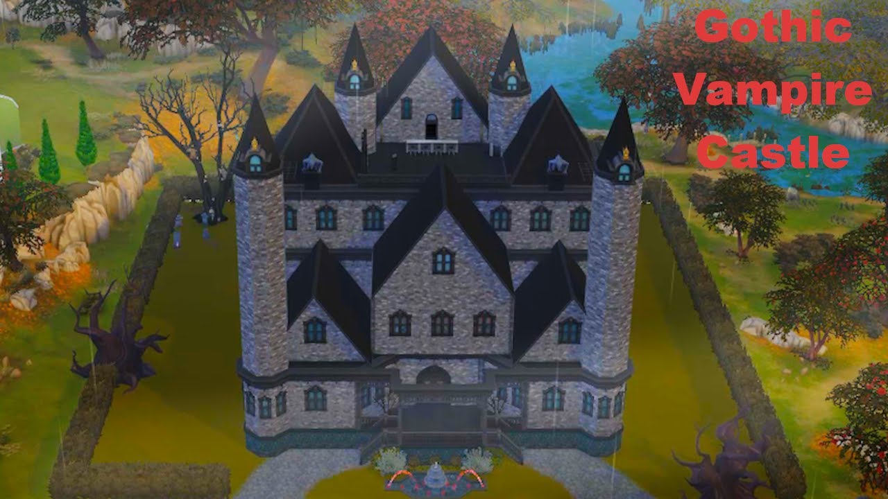 Gothic Vampire Castle - Speed Build Sims4 - YouTube