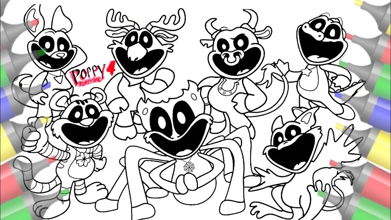 Poppy Playtime 4 Coloring Pages / How to Color ALL Rejected Critters ...