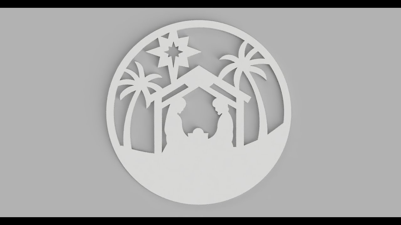Christmas scene for wall and tree fusion 360 tutorial for cnc or laser ...