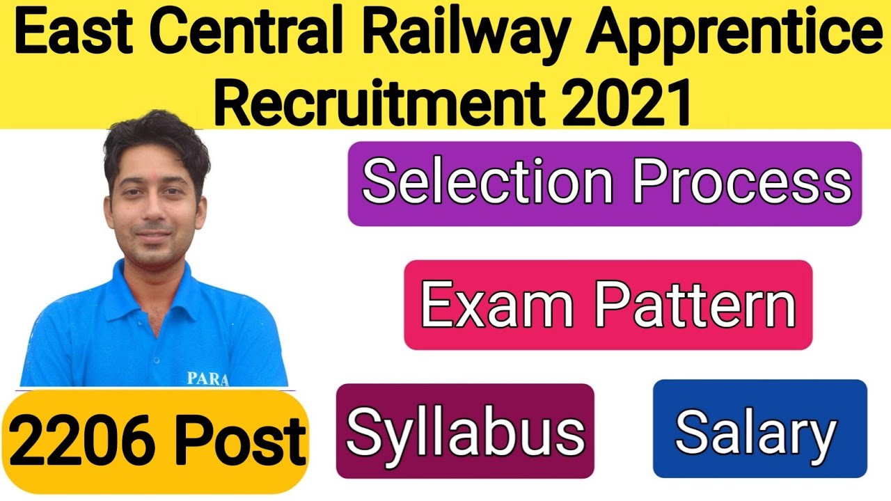 East Central Railway Recruitment 2021 | ECR Apprentice Selection ...