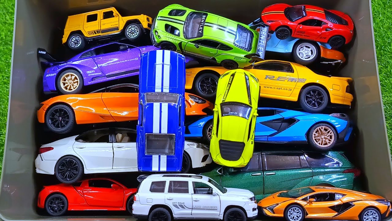 Box Full of Model Cars - Mazda, Miniature toy car model, Lamborghini ...