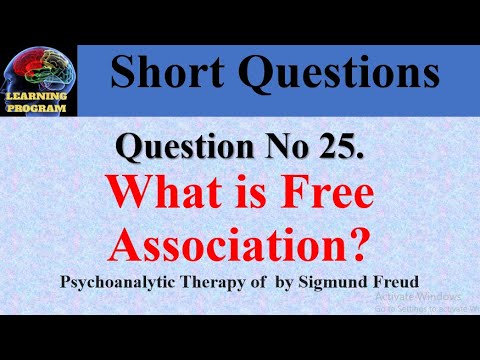 25. What is free association ||Psychoanalytic Therapy||by Sigmund Freud ...