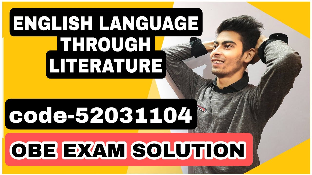 Q6(A+B)|English Language Through Literature sol obe exam solution| code ...